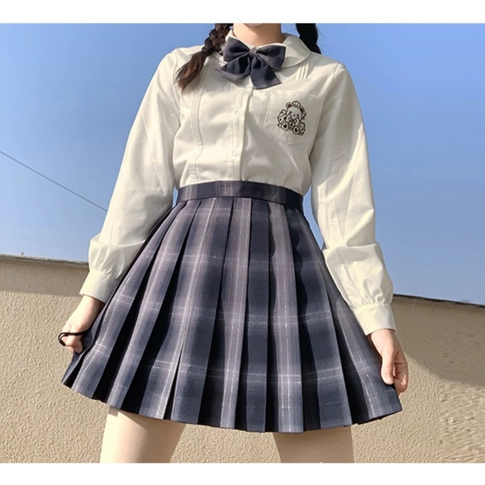 Japanese Jk School Uniform Plaid Skirt - Gem